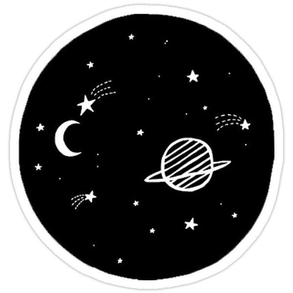 Space Sticker Stickers By Emilylogan Redbubble