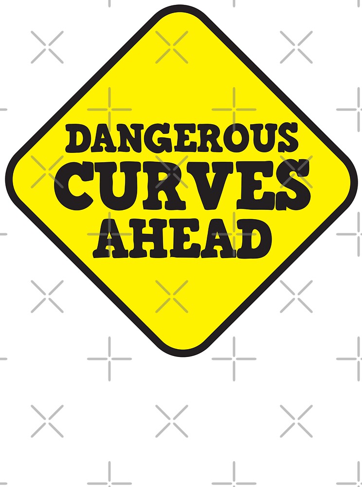 Beware Yellow Road Dangerous Curves Ahead Warning Sign By Jazzydevil