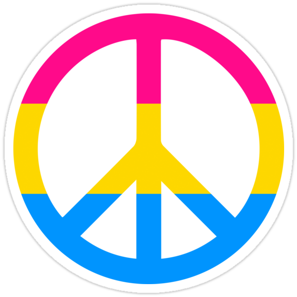 Pansexual Peace Sign Stickers By Knackfordetail Redbubble