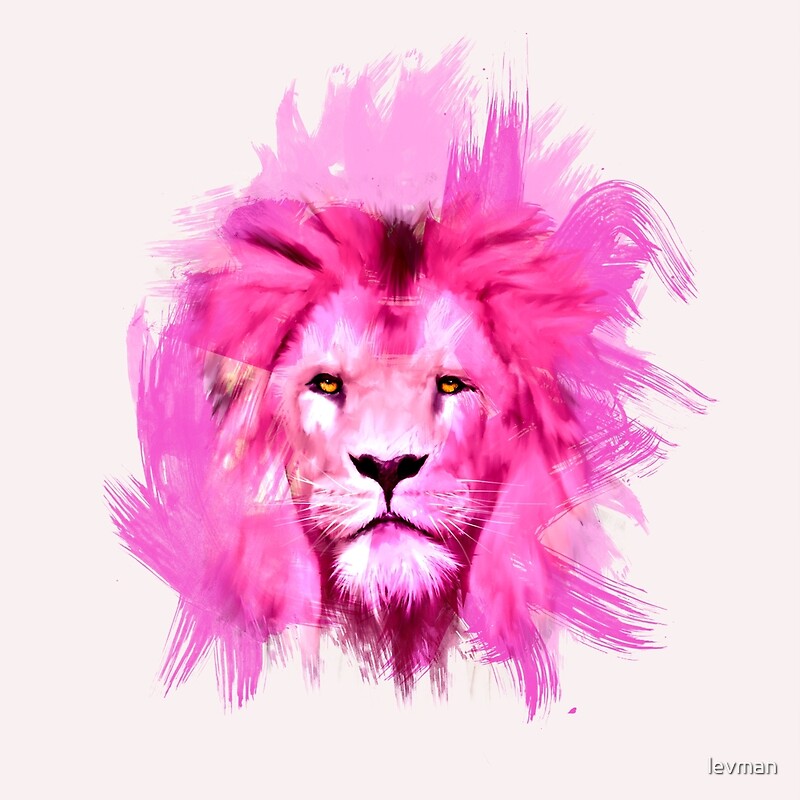 "Pink Lion" Posters by levman | Redbubble