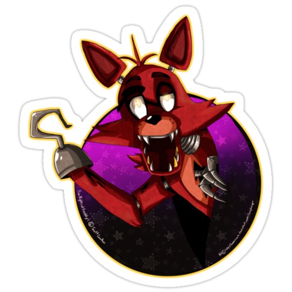 Fnaf Foxy The Pirate Stickers By Fearcrowz Redbubble