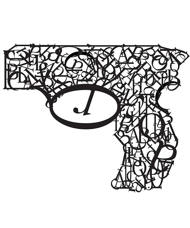 "letter gun" by Parth Soni | Redbubble