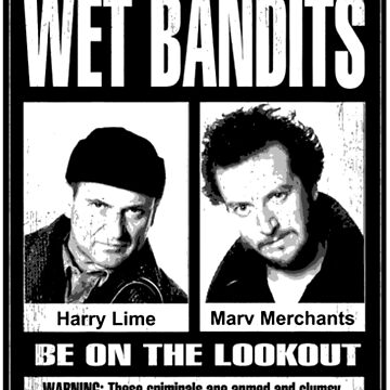"Wet Bandits - Be On The Look Out" Sticker for Sale by StarEyez | Redbubble