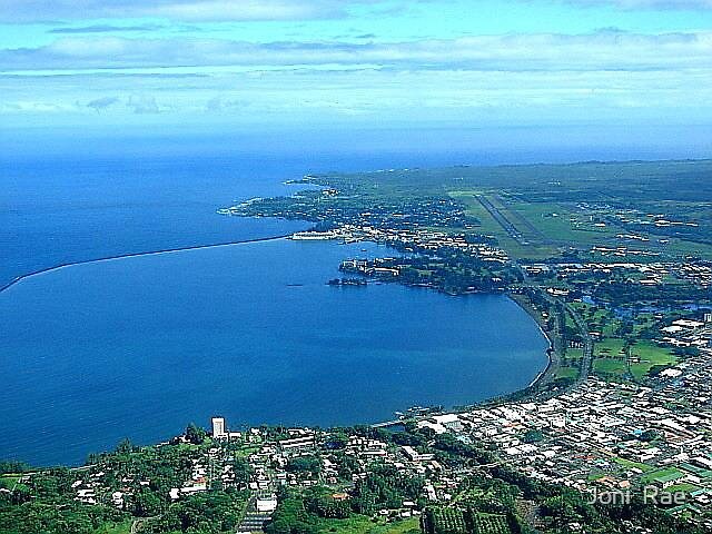 "Aerial view of Hilo Bay, Big Island Hawaii" by Joni Rae | Redbubble