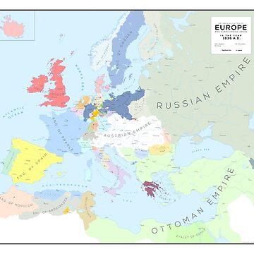 "Europe in 1836 AD" Photographic Print for Sale by Robin-maps | Redbubble