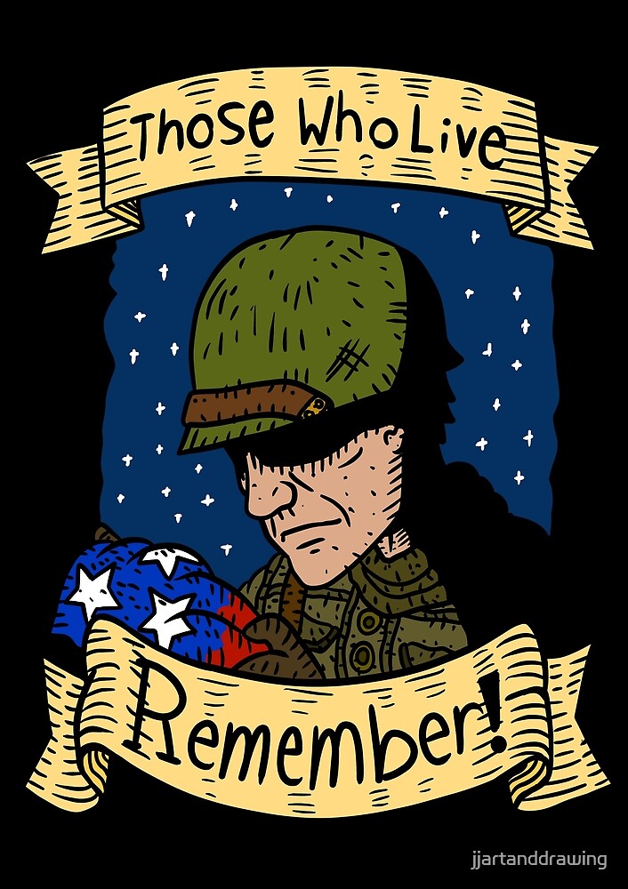 "remember the fallen. ww2 memorial illustration." by JJ ADX | Redbubble