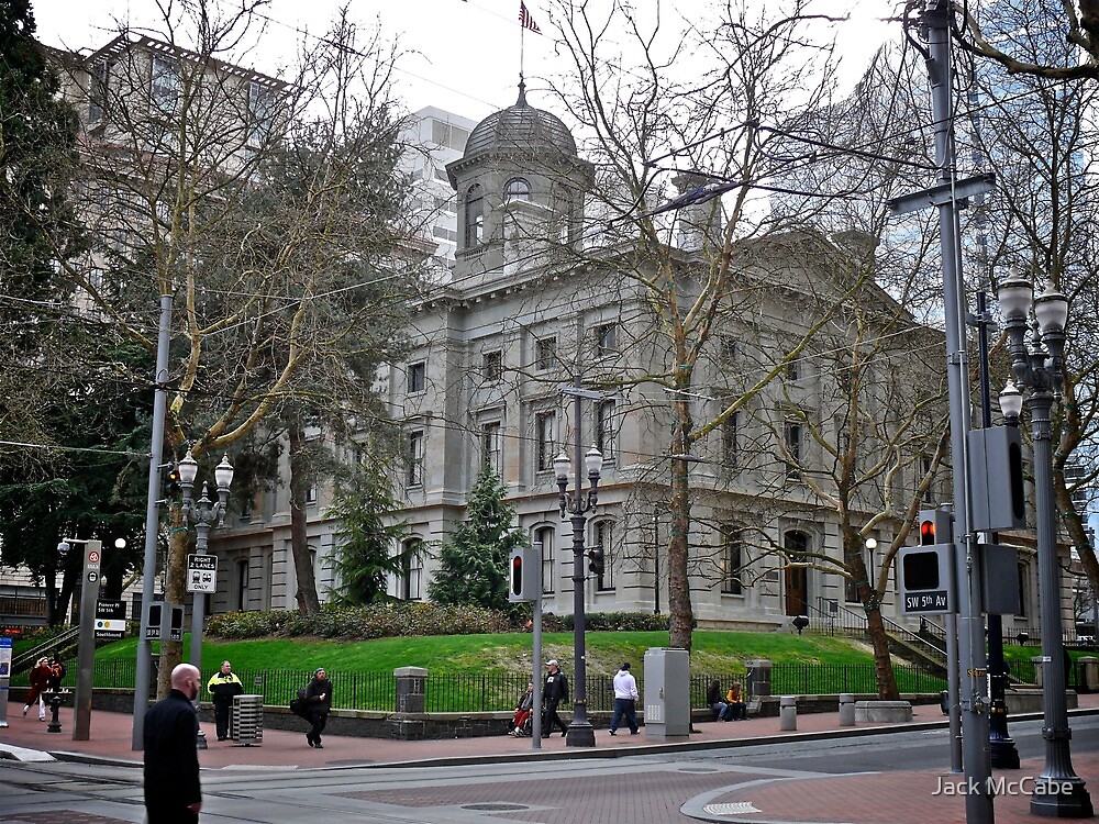 "Pioneer Courthouse - Portland, Oregon" by Jack McCabe | Redbubble