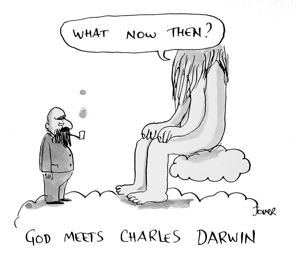 "God meets Darwin" by Loui Jover | Redbubble