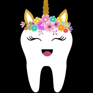 "Unicorn Tooth Dentist Tooth Fairy Gift" Sticker for Sale by ...