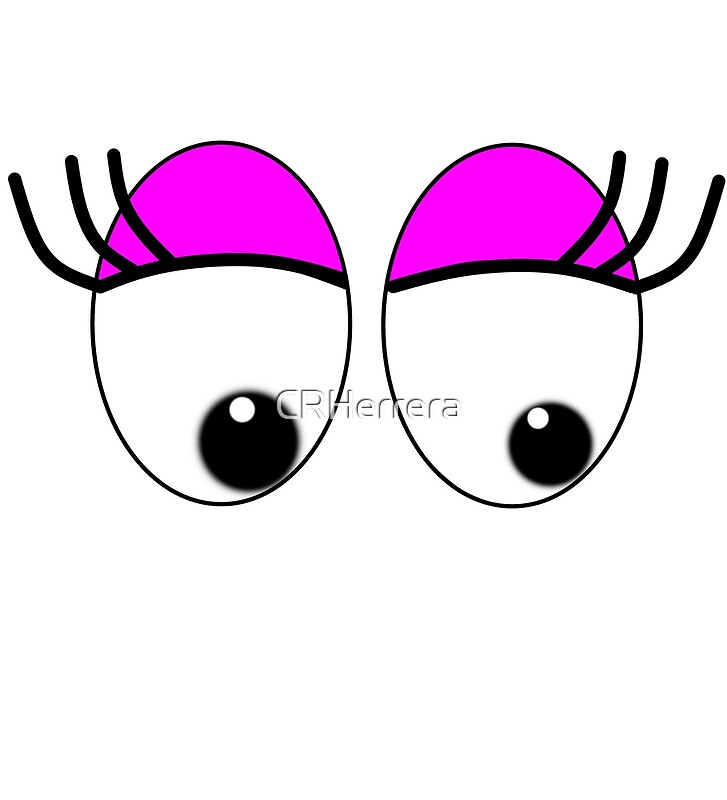 "Cartoon Eyes stickers with lashes " by CRHerrera | Redbubble