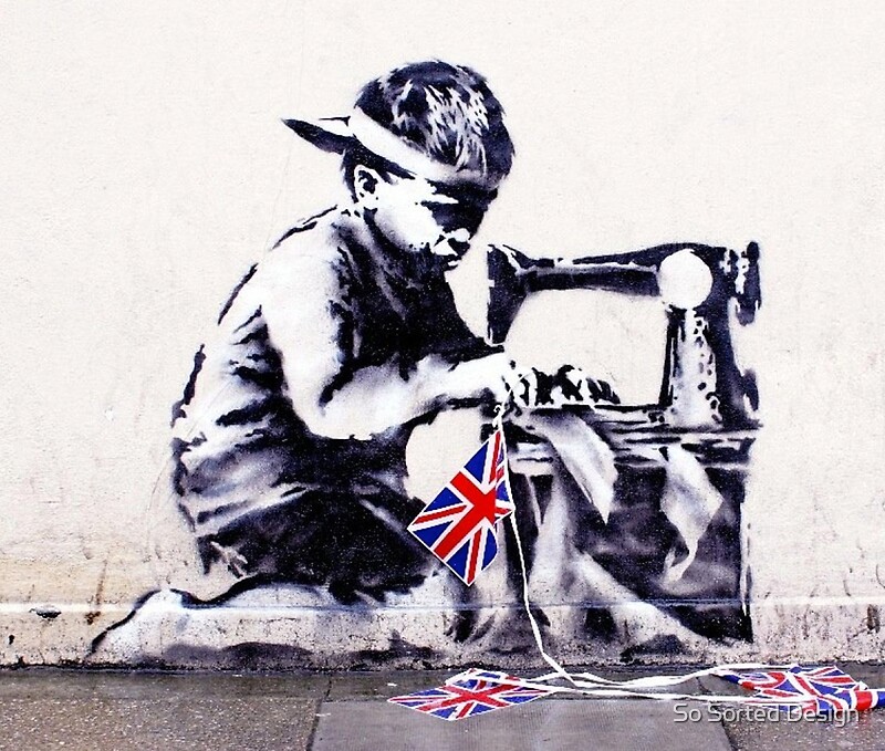 "Banksy Slave Labour Artwork. By Banksy" by So Sorted Design | Redbubble