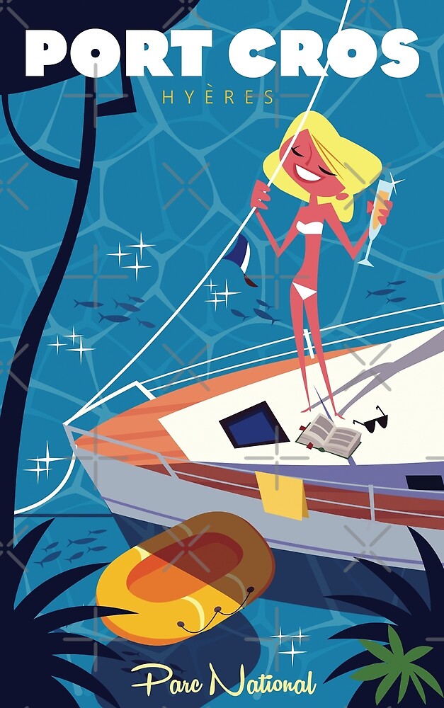 "Port Cros poster" by Gary Godel | Redbubble