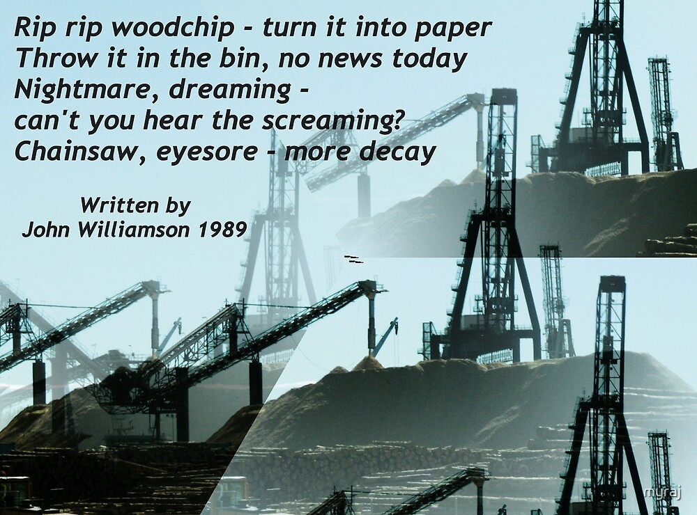 "Woodchip Industry in Tasmania" by myraj | Redbubble