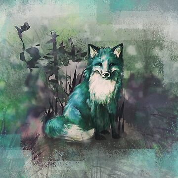 "Herbstfuchs new world Blue" Canvas Print by Lalingla | Redbubble