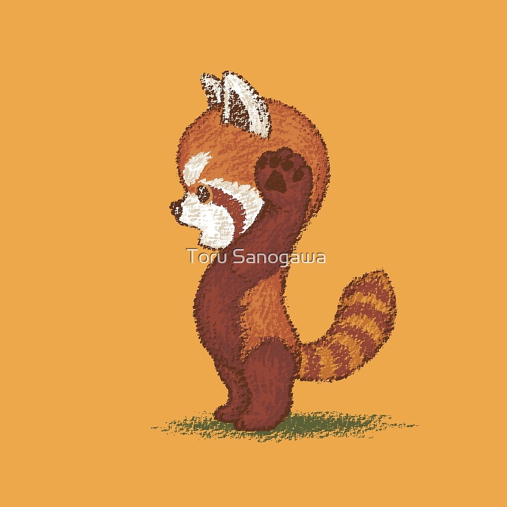 "Red panda surprised" by Toru Sanogawa | Redbubble