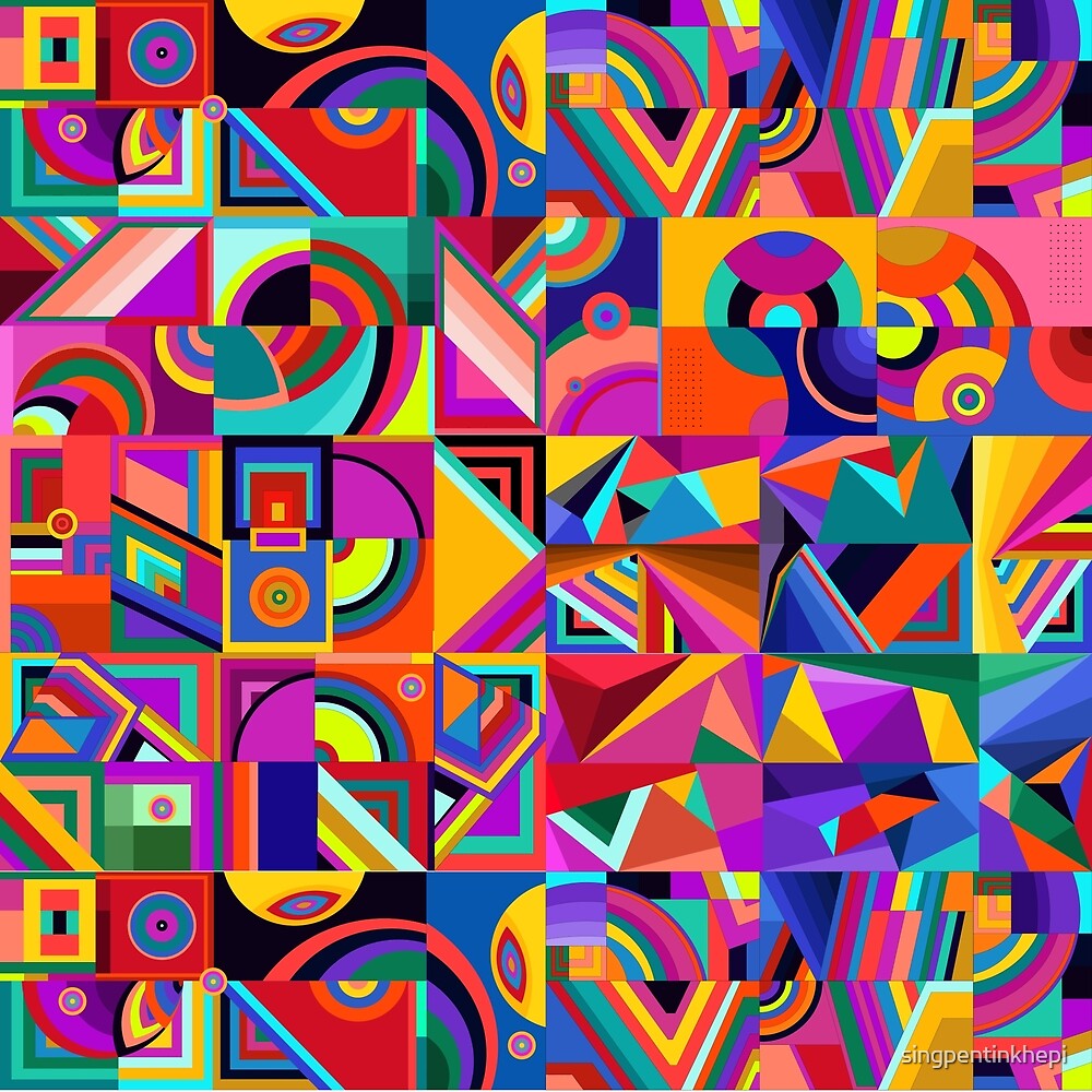 "Happy Pattern Colors" by singpentinkhepi | Redbubble