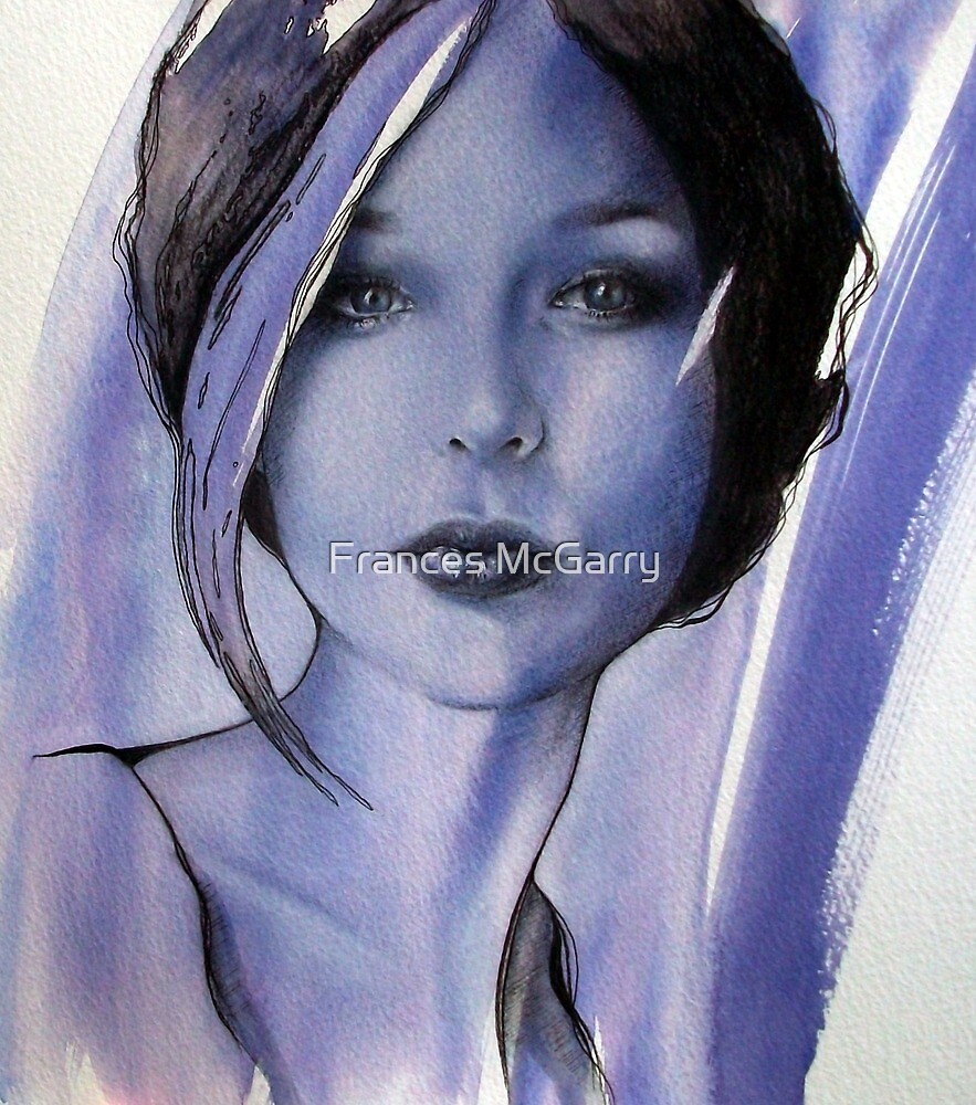 "Portrait in Blue" by Frances McGarry | Redbubble