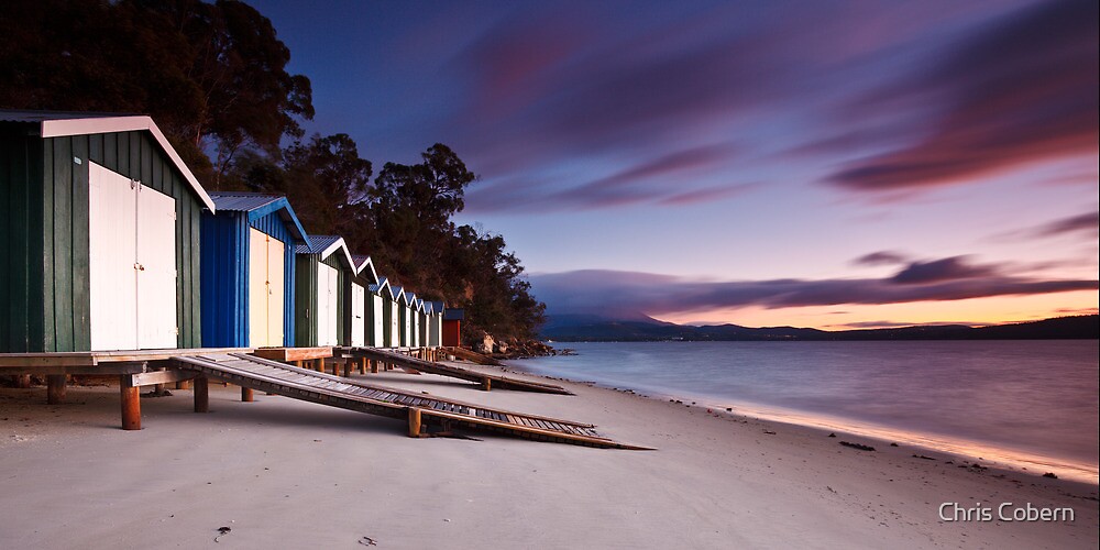 "Coningham Beach Boat Sheds #2" by Chris Cobern | Redbubble