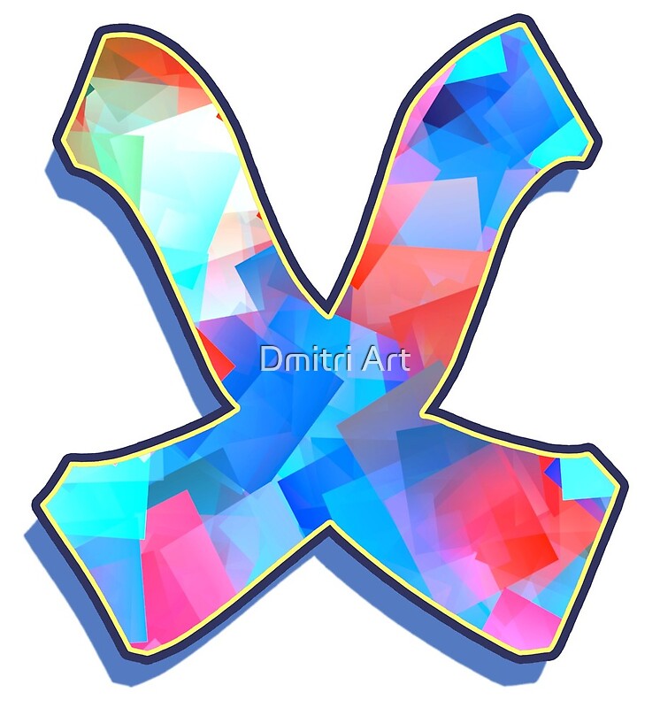 "Letter X - Color Mix" by paintcave | Redbubble