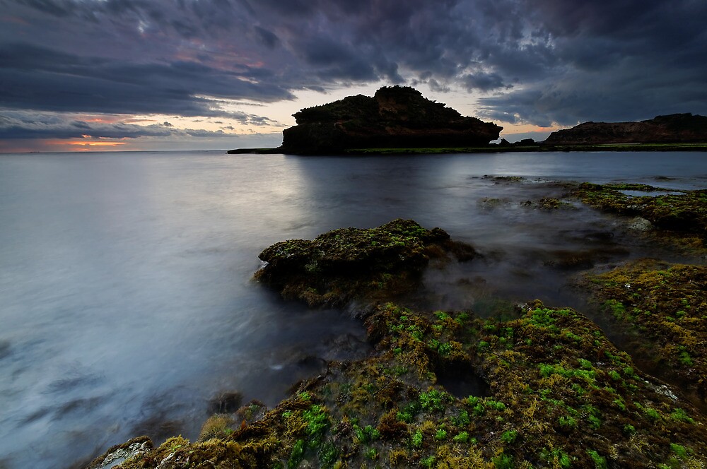 "Stormy Island Bay Sundown" by Robert Mullner | Redbubble