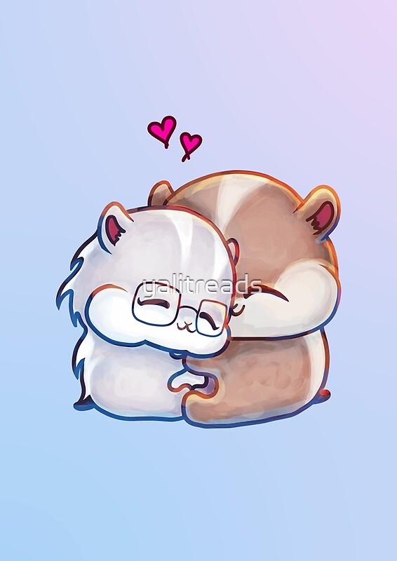 "Cute Hamsters - The Hamhams Huggy Hugs" by yalitreads | Redbubble