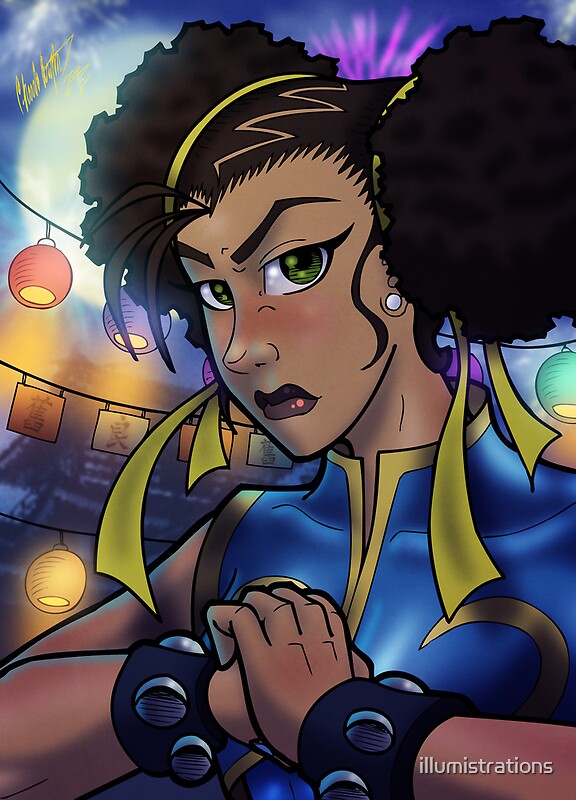 African American Chun Li By Illumistrations Redbubble 