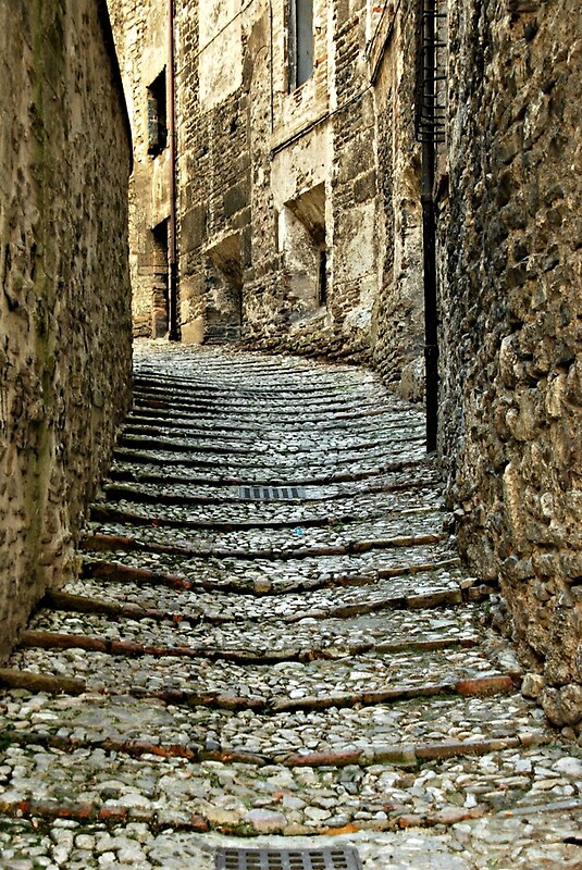 "Stone Steps-Spoleto, Italy" by Deborah Downes | Redbubble