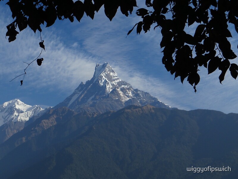 "Machapuchare, The Sacred Mountain" by wiggyofipswich | Redbubble