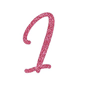 "Pink Glitter Letter "I"" Sticker for Sale by QthePhotog | Redbubble