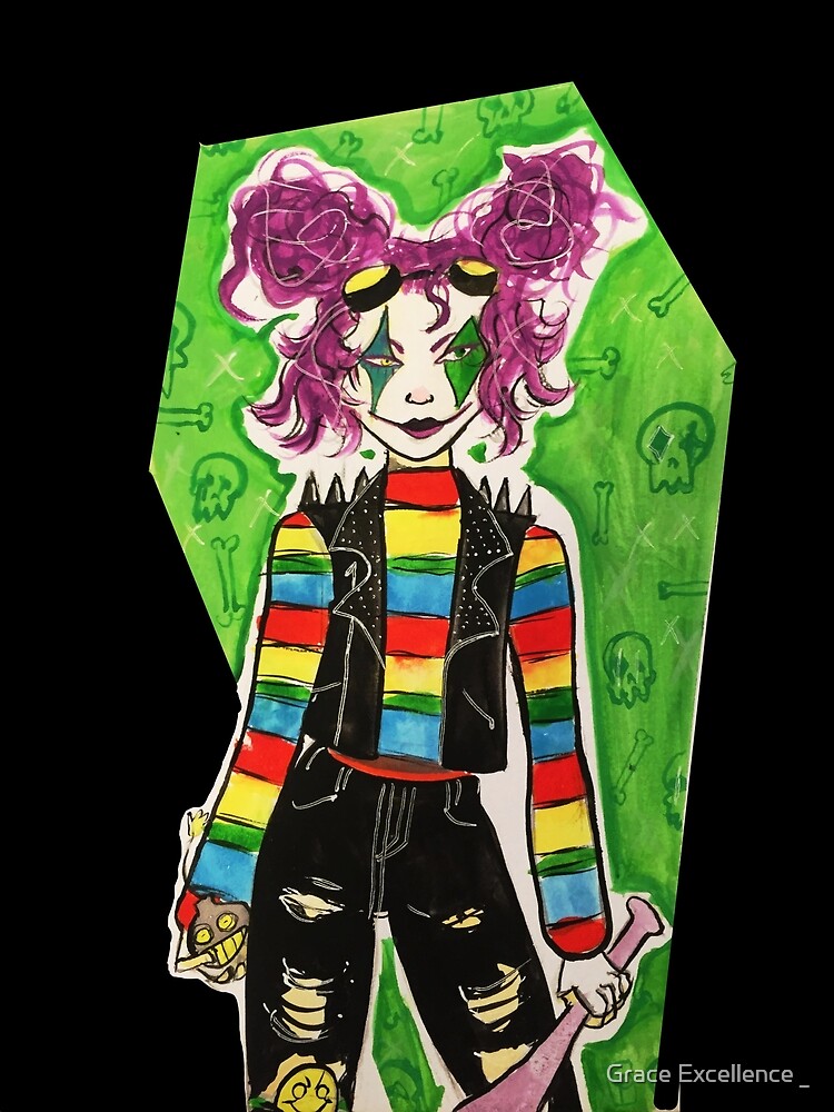 "Punk Clown Girl" by Grace Excellence _ | Redbubble