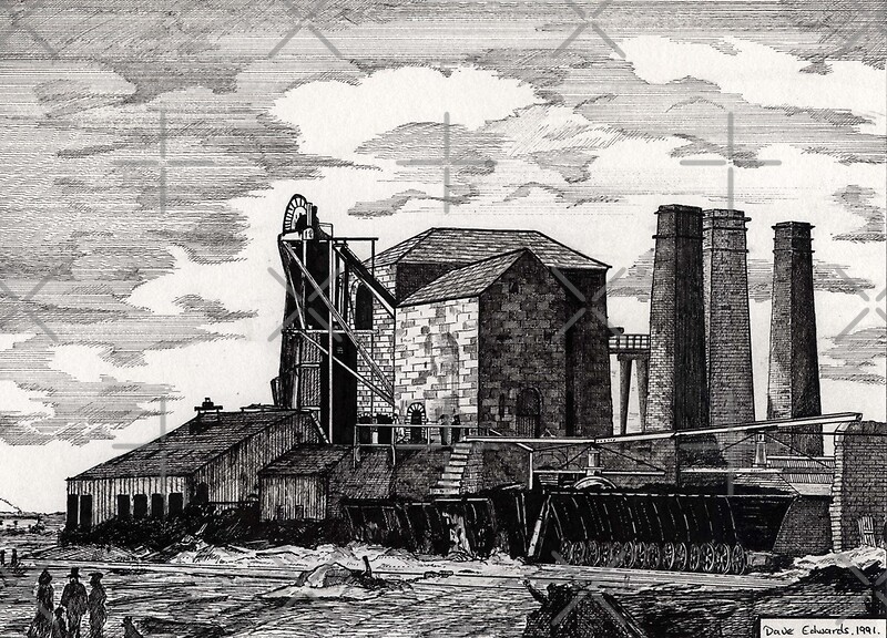 "186 - NEW HARTLEY COLLIERY - DAVE EDWARDS - INK - 1991" by BLYTHART ...
