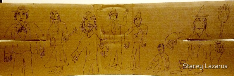 "Sorcery 101, drawing on cardboard" by Stacey Lazarus | Redbubble