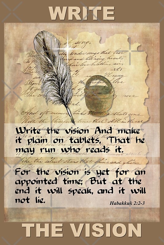 "Write The Vision" by Patricia Howitt | Redbubble