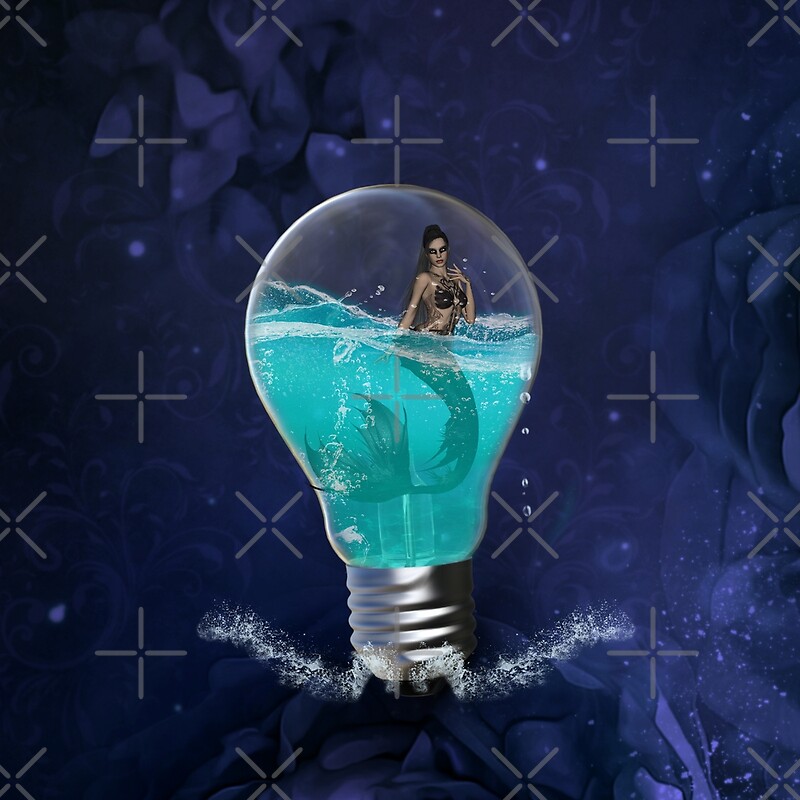 "Awesome light bulb with dark mermaid" by nicky2342 | Redbubble
