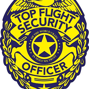 "Top Flight Security Officer Badge" Essential T-Shirt for Sale by ...