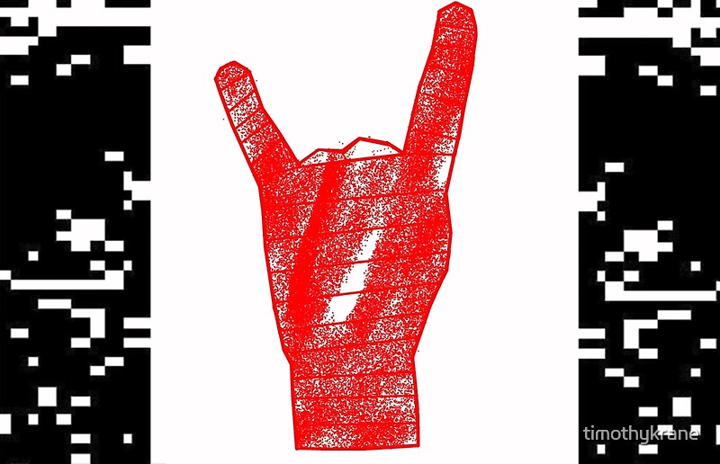 "Red hand Flag" by timothykrane | Redbubble