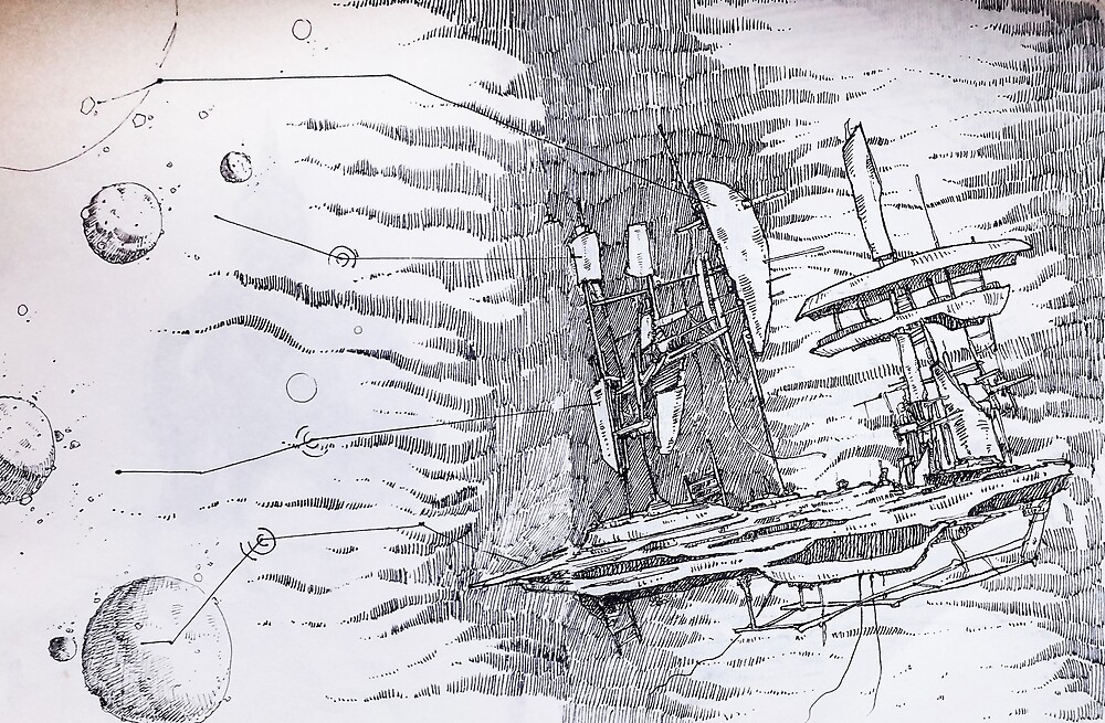 "Old space ship" by ali-dayoub | Redbubble