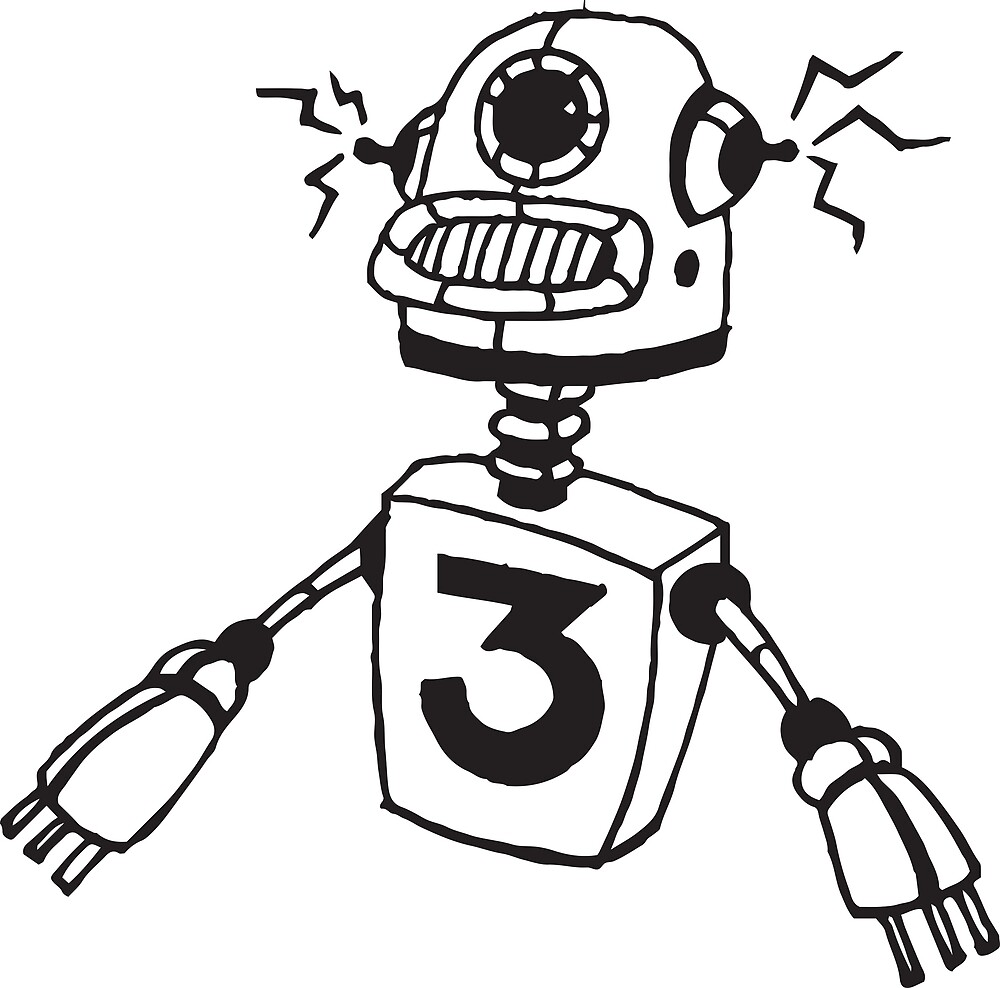 "Cute floating robot" by funfildesigns | Redbubble