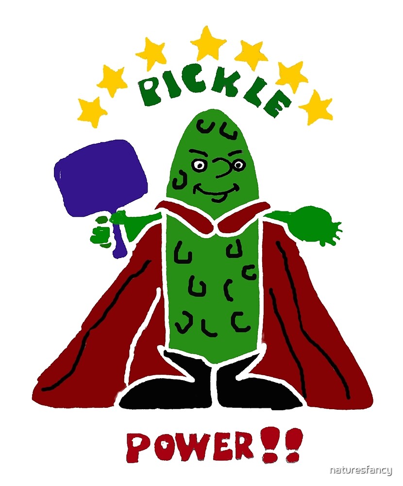 "Funny Pickle Super Hero Pickleball Player" by naturesfancy | Redbubble