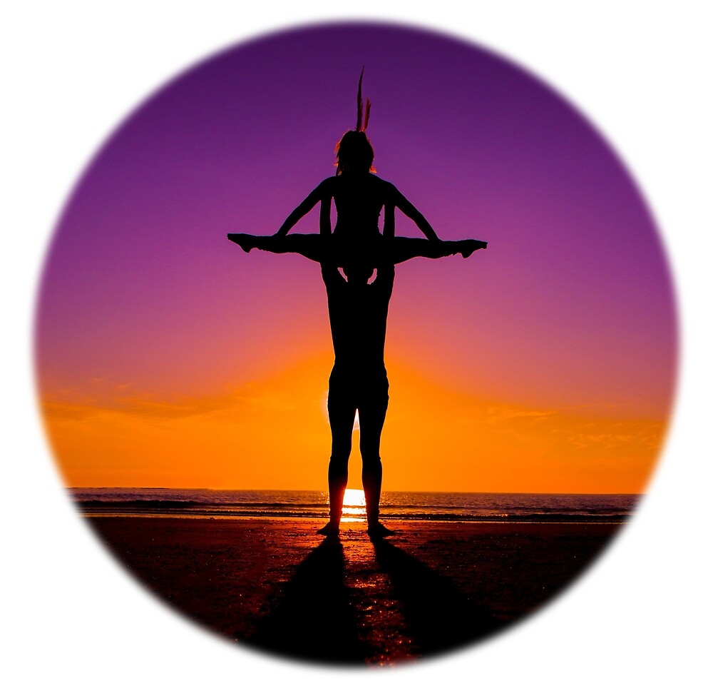 "Acro Sunset Silhouette by SadSac Designs" by SadSacDesigns | Redbubble