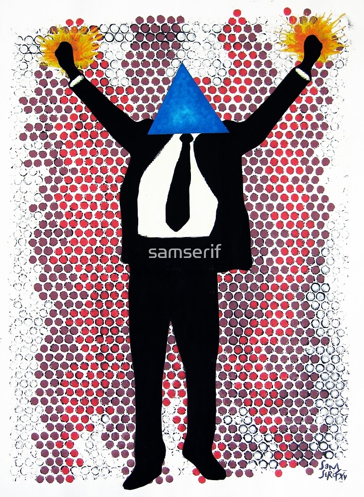 "The ever triumphant triangle man" by samserif | Redbubble