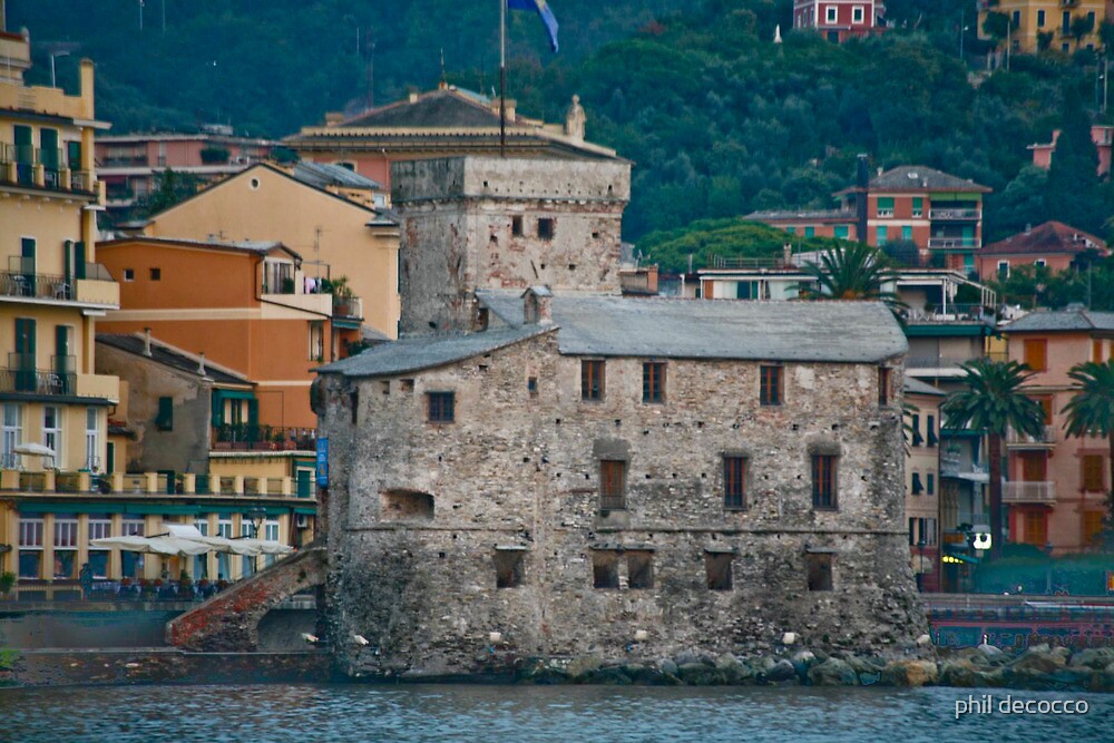 "Castle Fort, Rapallo, Italy" by phil decocco | Redbubble