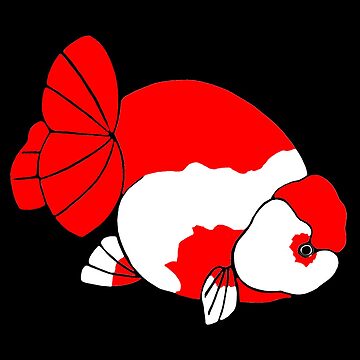 "Ranchu Red and White Goldfish Logo 20" Acrylic Block for Sale by ...