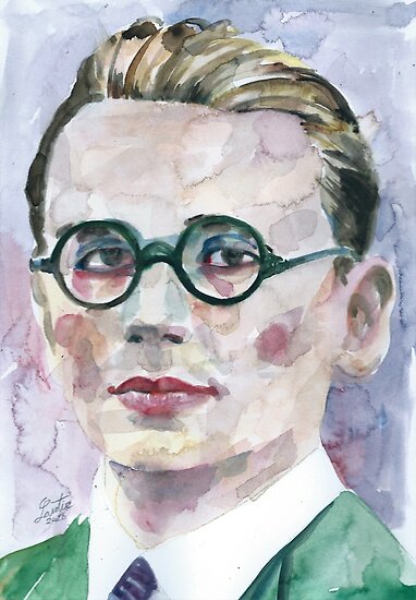 "KURT GODEL watercolor portrait" Poster by lautir | Redbubble