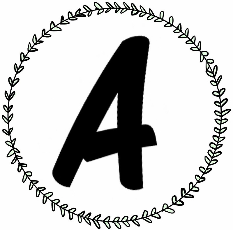 "Letter A monogram" by Kaylacreations | Redbubble