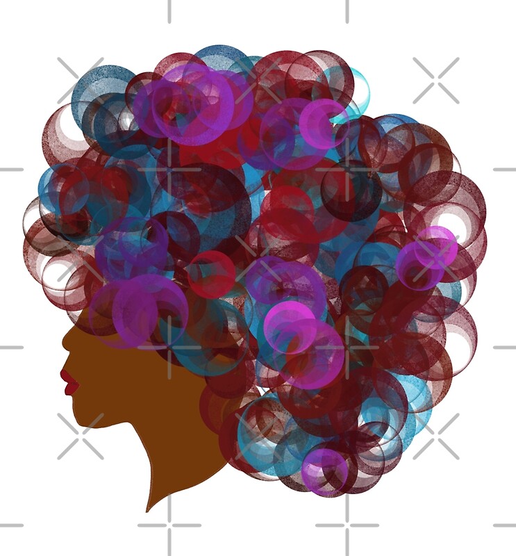 "Curly Hair Afro Circles" by blackartmatters | Redbubble