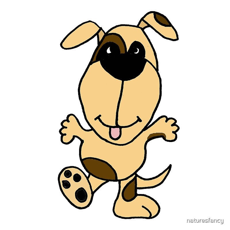 "Funny Happy Dancing Dog Art" by naturesfancy | Redbubble