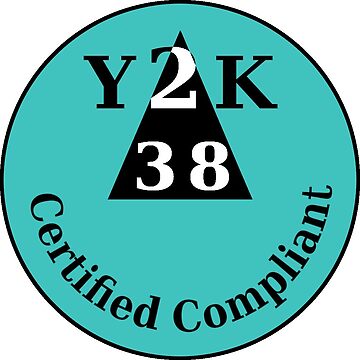 "Y2K38 compliant" Sticker for Sale by Q ? | Redbubble
