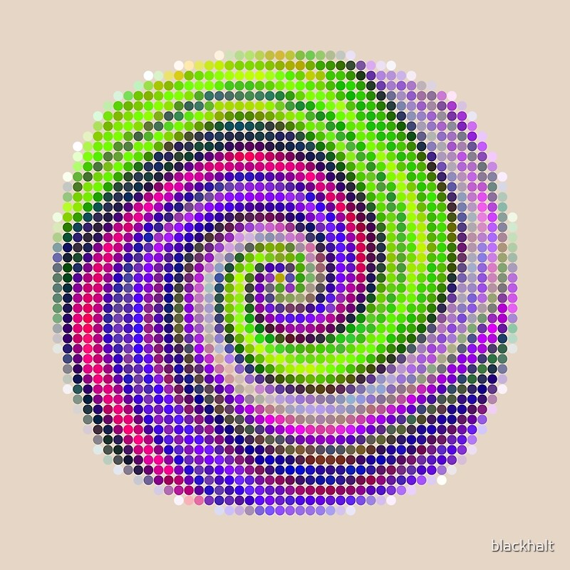 "Pixel iris | Abstract random colors #20" by blackhalt | Redbubble