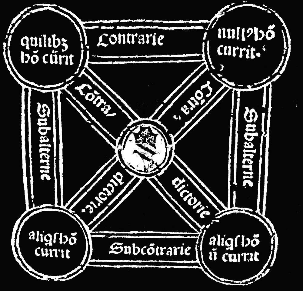 "Medieval Square of Opposition (Black Background)" by Maureen Eckert ...